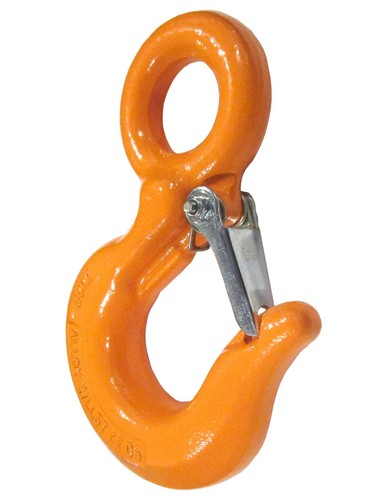 5 Ton Alloy Eye Hoist Hook with Latch for Wire Rope Crane Lifting ...