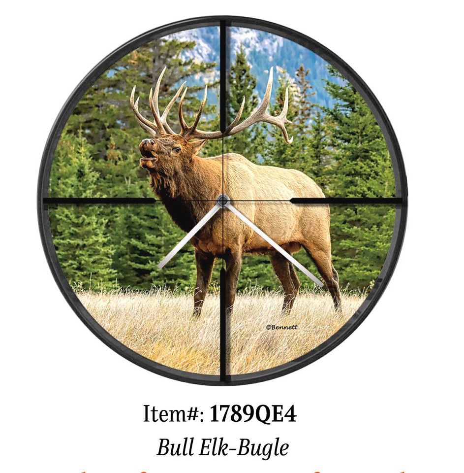 WHITETAIL DEER Wall Clock. Buck Rub hunting lodge, cabin, deer camp ...