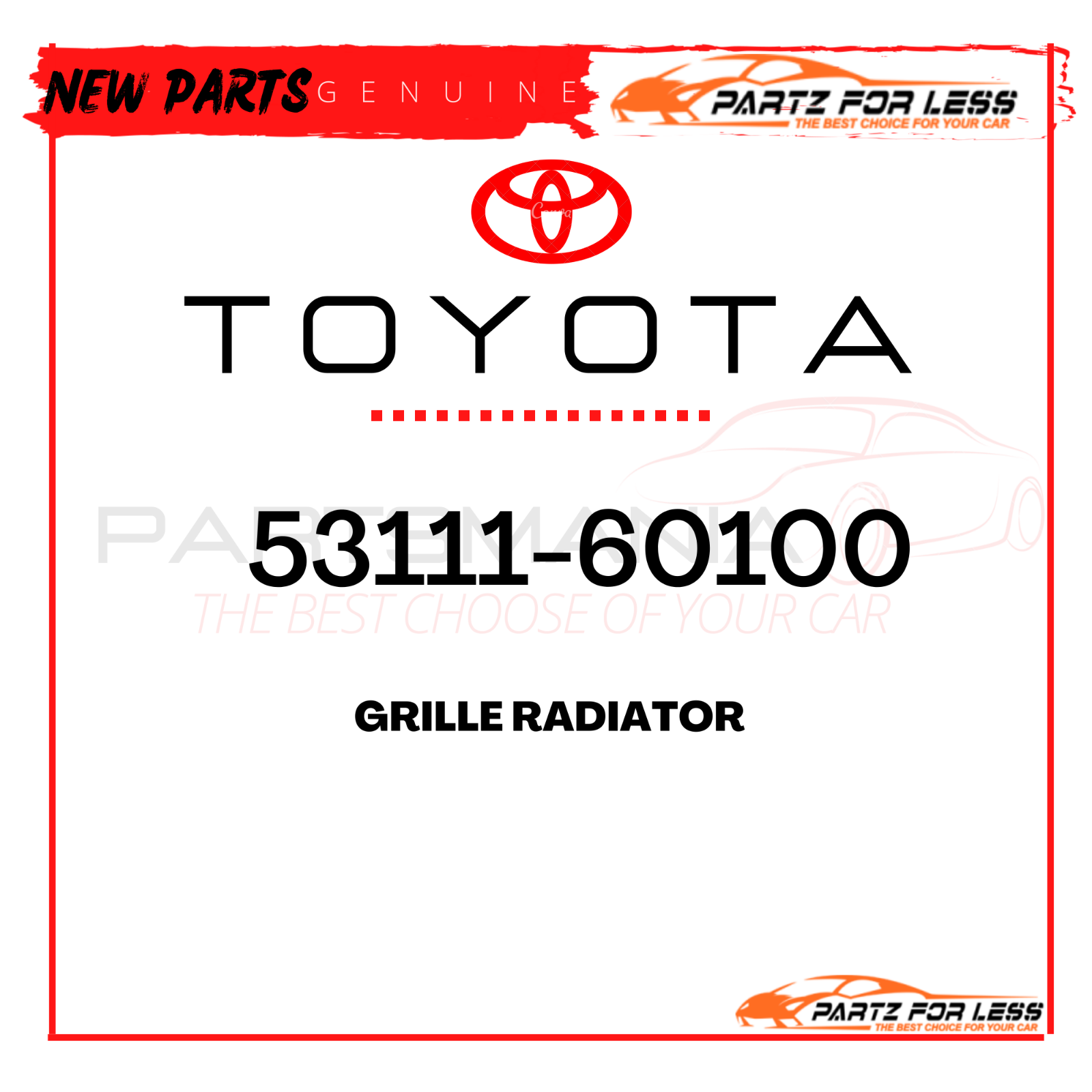 53111-60100 TOYOTA GENUINE Land Cruiser FZJ80 FJ80 GRILLE RADIATOR ...