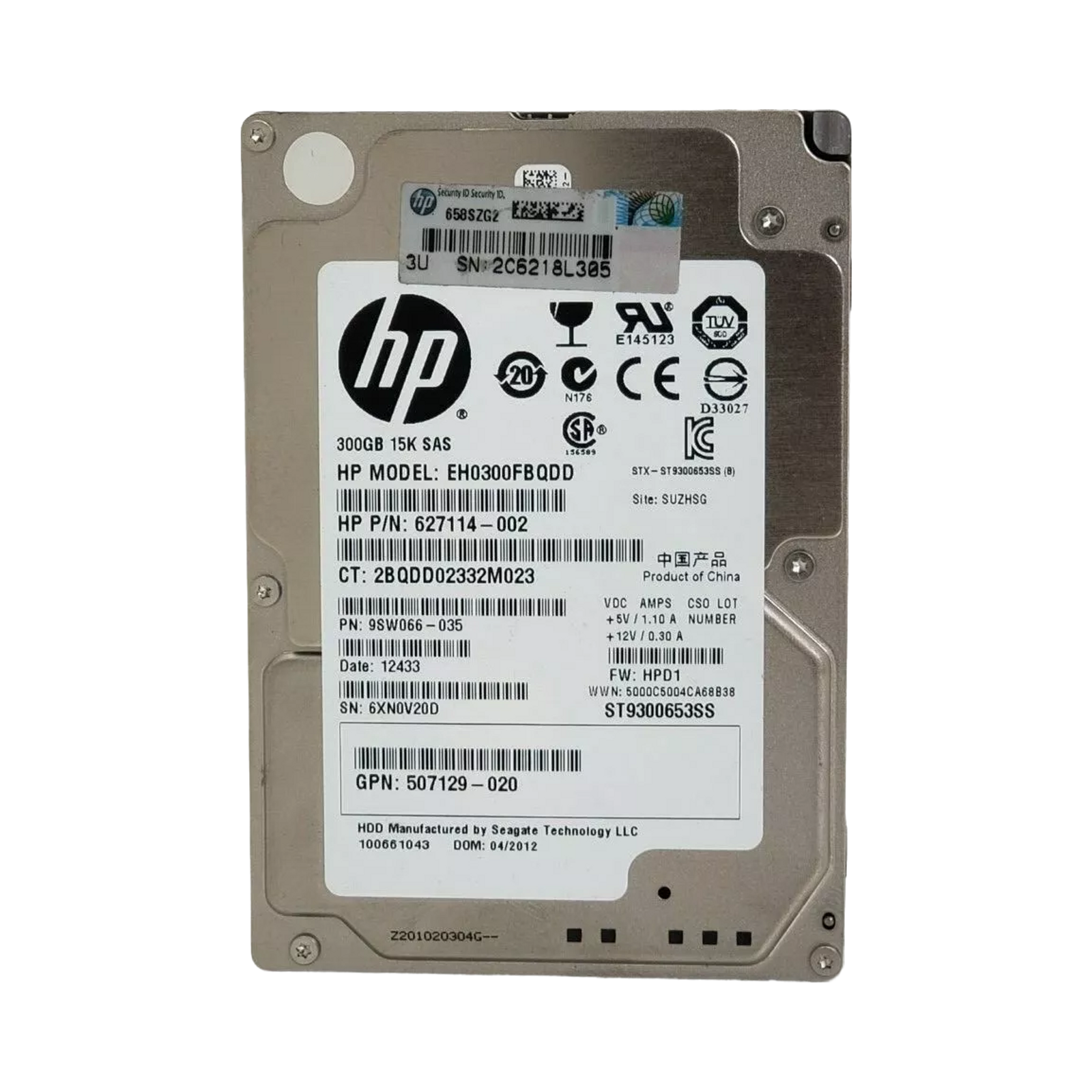 Lot of 3 652611-B21/653960-001/627114-002/652625-002/EH0300FBQDD ...