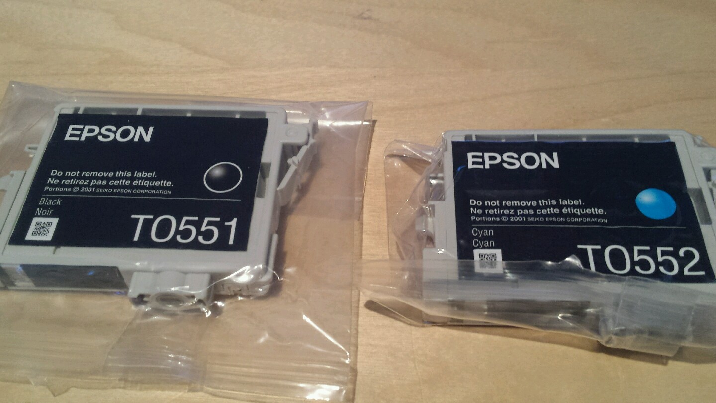 EPSON T0556 Genuine Ink Cartridges T0551 Blk T0552 Cyan T0553 Mgnt ...