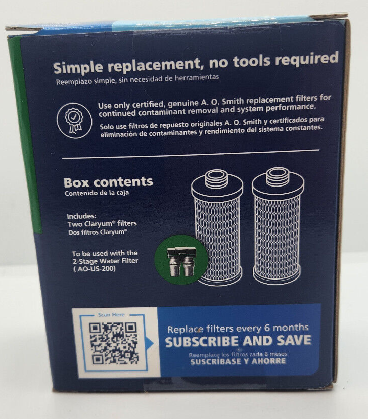 A. O. Smith AO-US-200-R 2 Claryum, Water Filter Replacements Free ...