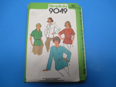 Vintage Sewing Pattern Simplicity 9049 Size G Women Shirts S3766 | eBay