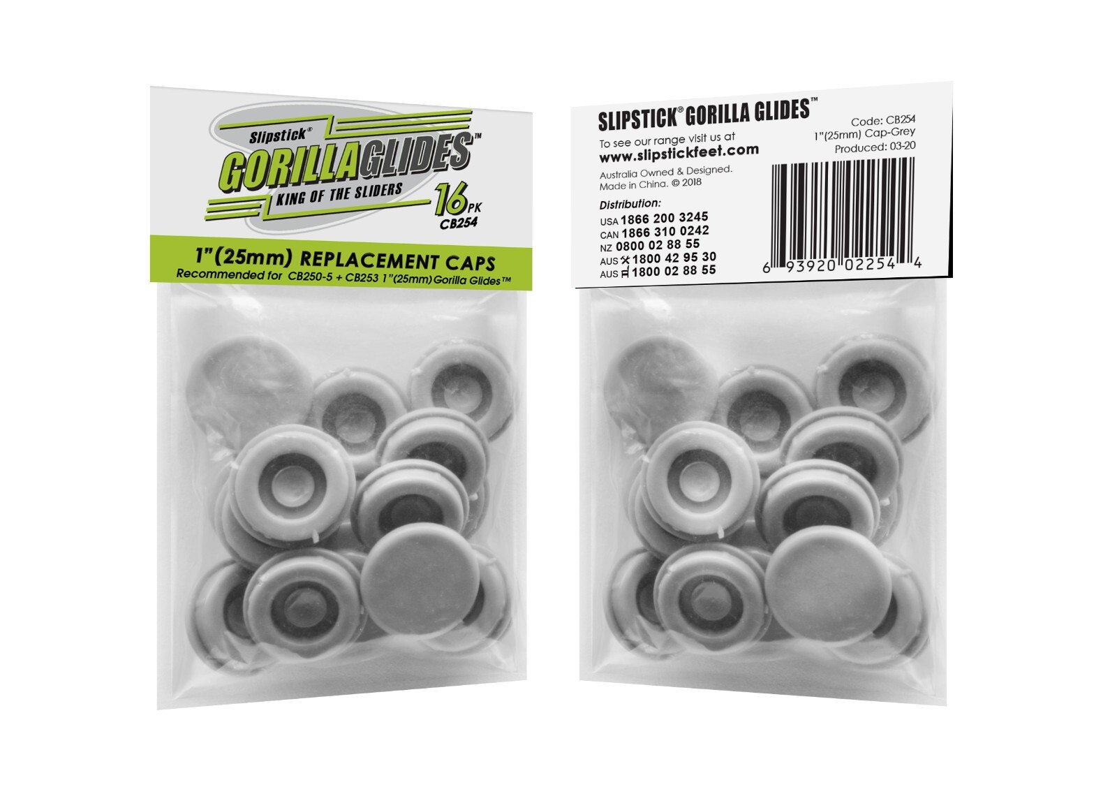 Replacement Upgrade Parts Gorilla Glide Caps Felt Pads Swivel Caps ...