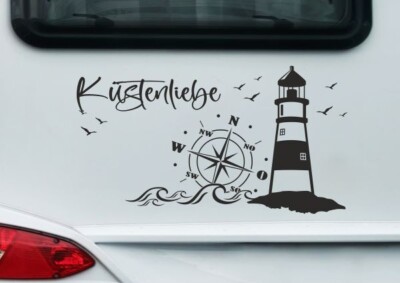 Wohnmobil Aufkleber Auto WOMO Camping Küstenliebe Meer Kompass ...