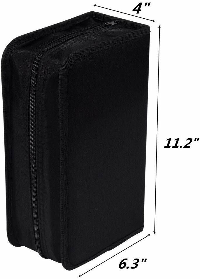 CD DVD Carry Case Disc Storage Holder CD Sleeve Wallet Holds 40 80 128 ...