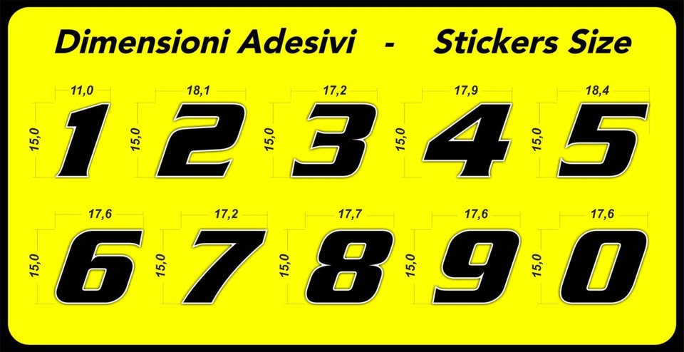Fluorescent Green Number 8 Stickers For Motorcycle Auto Cross Race 15 ...