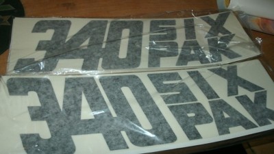 1970 DODGE CHALLENGER T/A 340 SIX PACK DECALS LEFT AND RIGHT PAIR BLACK ...