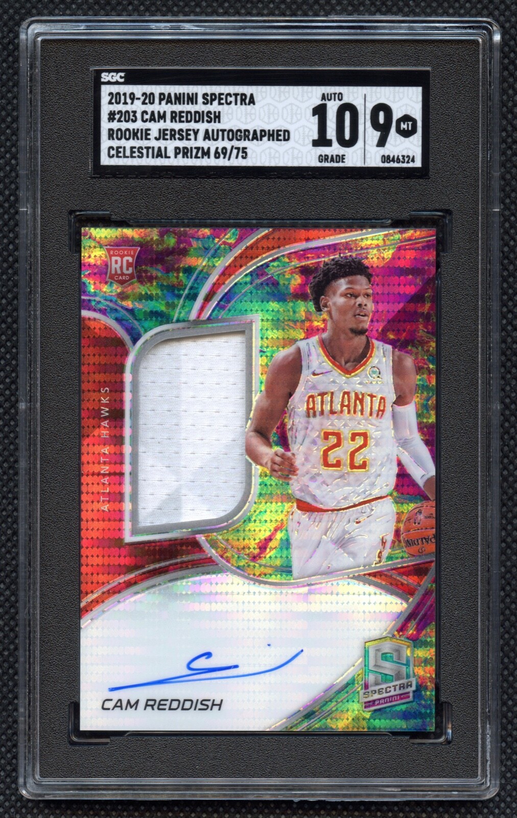 2019-20 Panini Spectra Cam Reddish Rookie 69/75 Patch Auto RPA SGC 9 ...