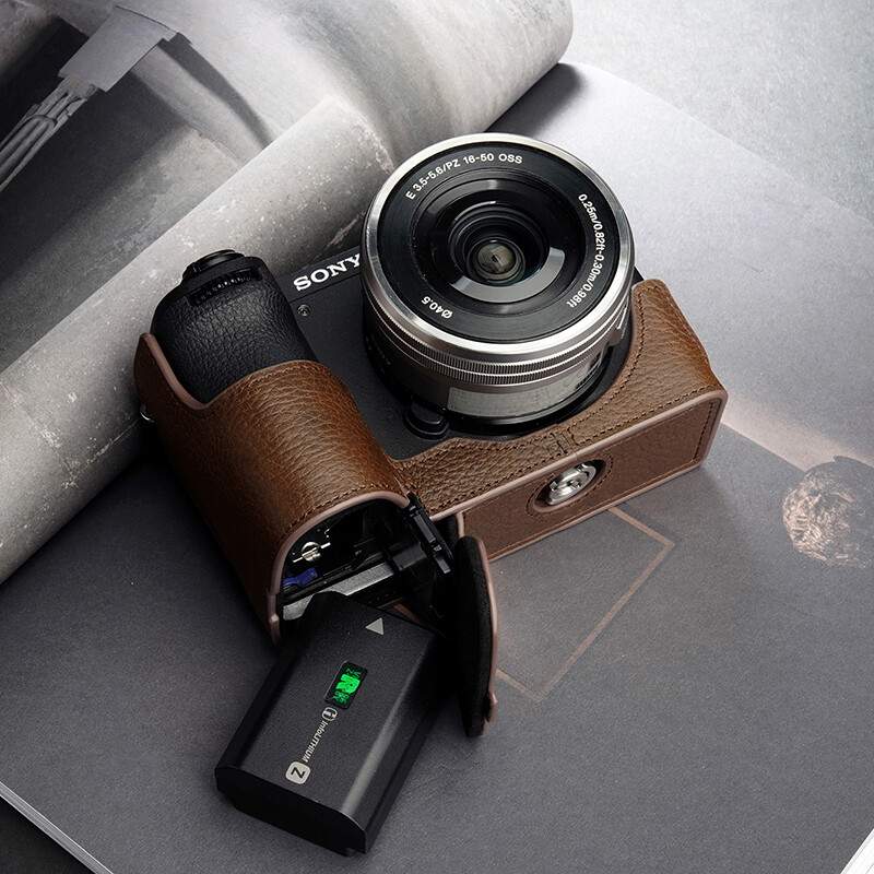 Half Case for Sony A6700 Genuine Leather Camera Retro Cover TP Handmade ...