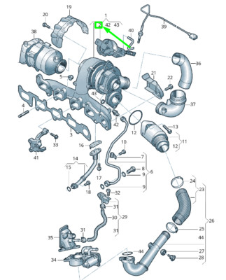 NEU VW AUDI SEAT SKODA ARTEON REPARATURSATZ FÜR TURBOLADER 04L198716H ...