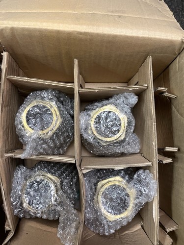 Ceiling Fan Replacement Shrouds Set Of Four NOS Brass And Beveled Glass ...