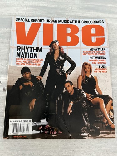 Vibe Magazine February 2002 Usher Raymond, Faith Evans, Aisha Tyler ...
