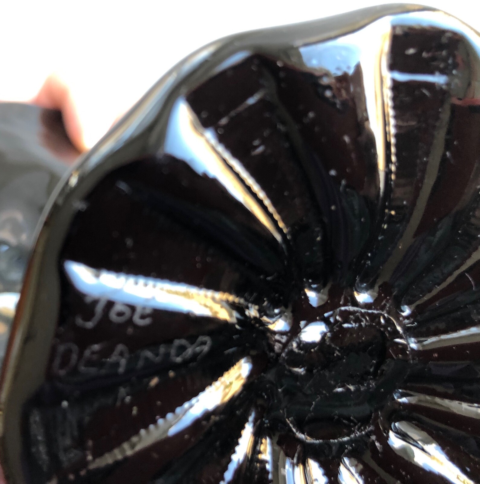 Vintage JOE DEANDA JACK IN THE PULPIT Black Iridescent Blown Art Glass ...