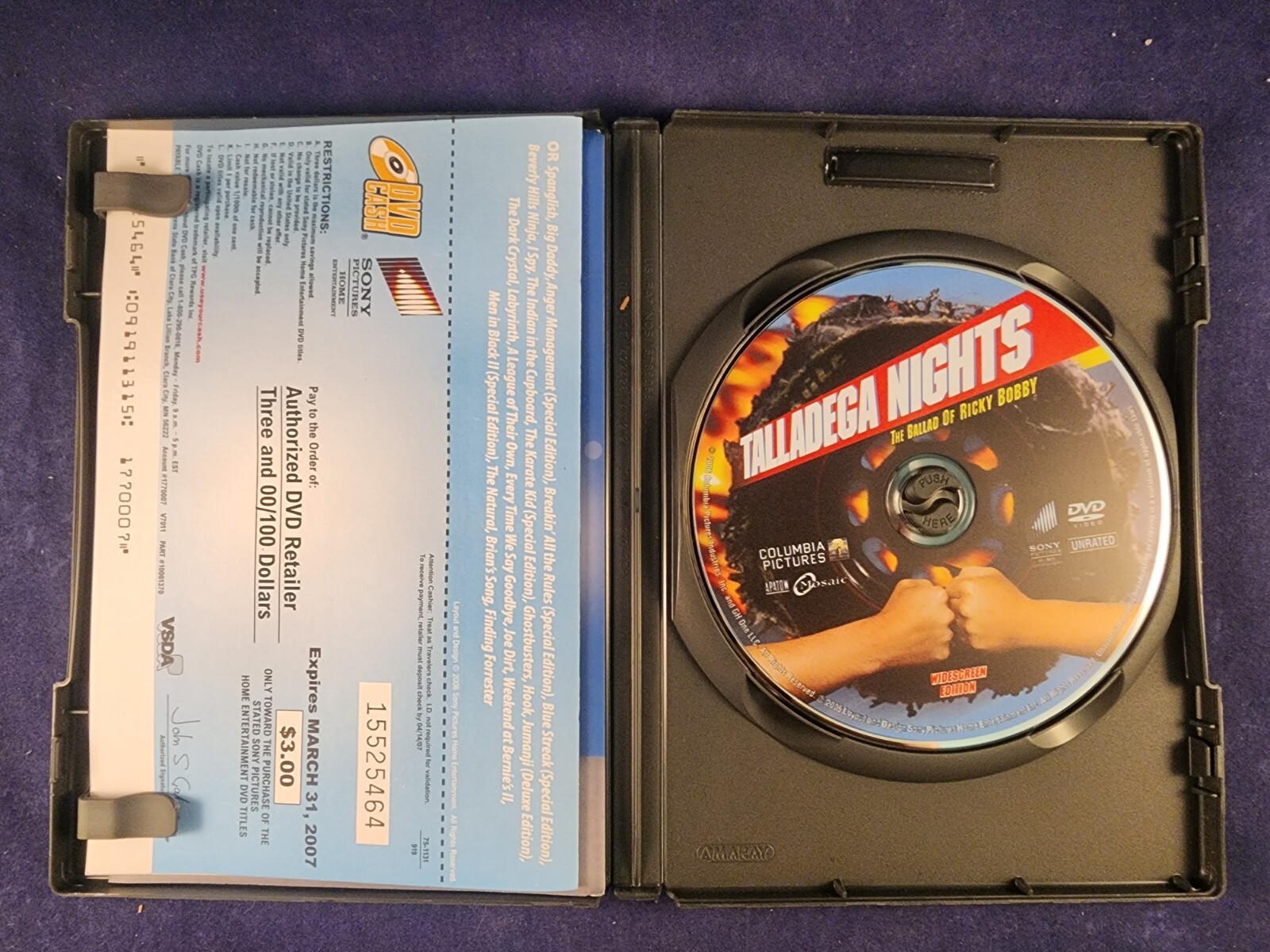 Talladega Nights Ballad of Ricky Bobby Unrated and Uncut DVD Like New ...
