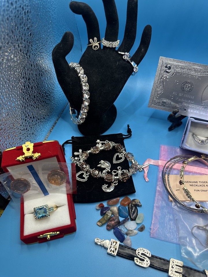 MASSIVE 50+ Pc. Jewelry COLLECTION From Rings To Coins, Banknotes ...