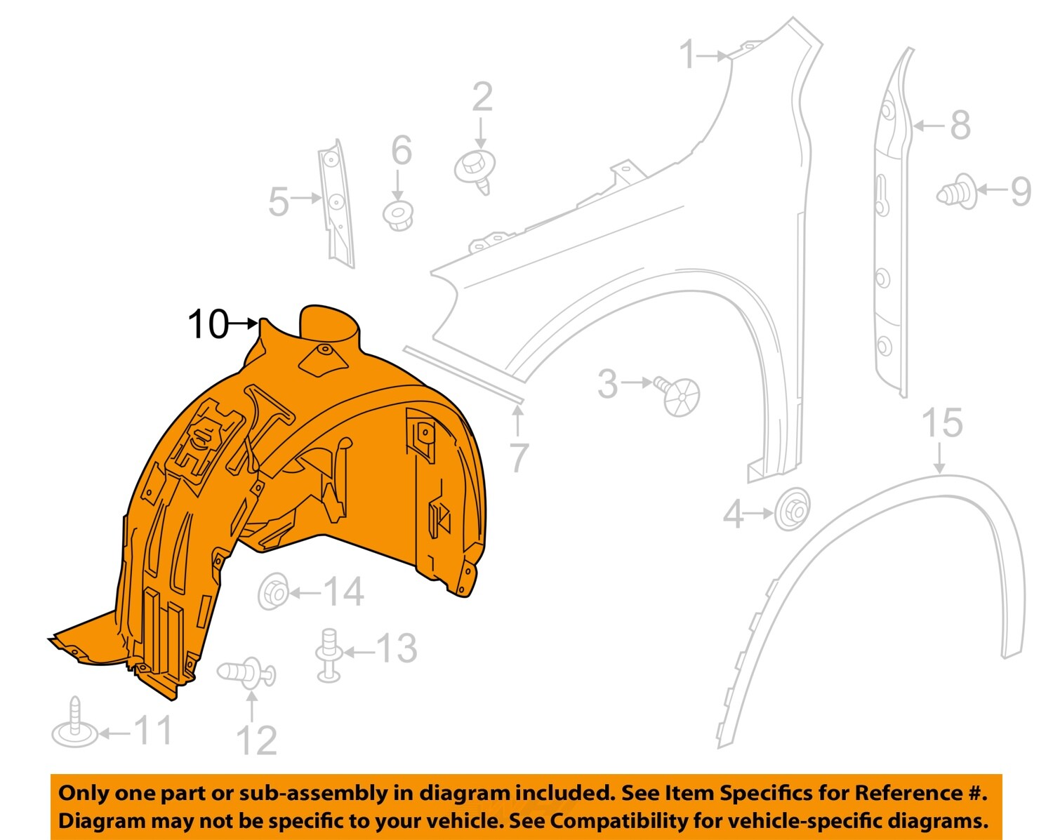 MERCEDES OEM 18-20 GLA250 Fender Fender Components-Fender Liner Right ...