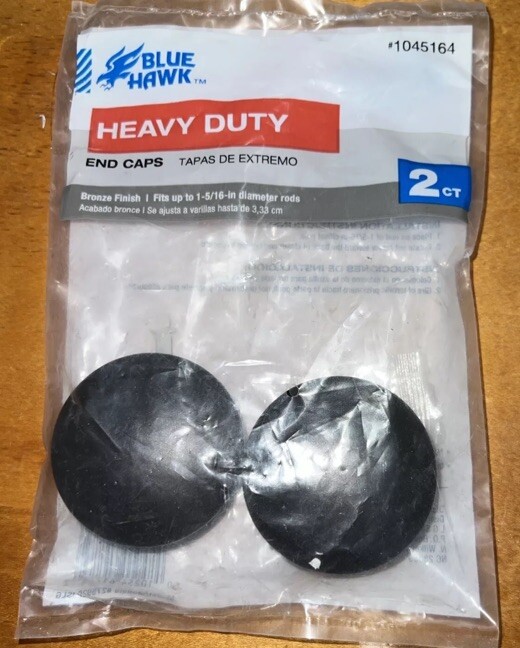 Project Source Metal Decorative Closet Pole End Caps Bronze Finished ...