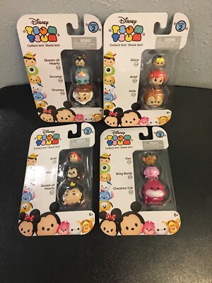 4 Packs of Disney Tsum Tsum Stack 'Em Series 2 - 3 Piece Each - Total ...