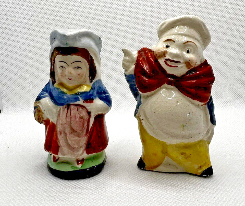 Vintage Toby Mug Man Woman Chef Maid Salt and Pepper Shakers Japan ...