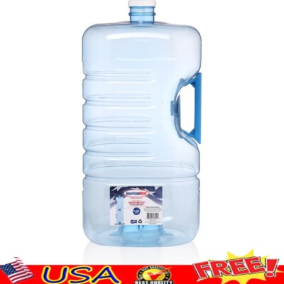 5 Gallon Stackable Water Bottle BPA Free Screw Cap Durable Easy Carry ...