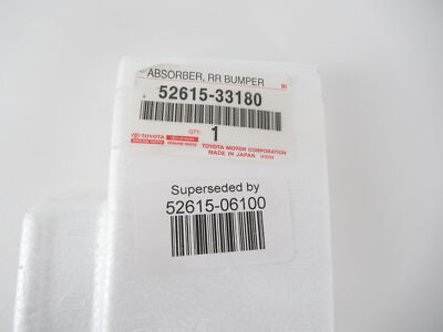 Genuine OEM Toyota 52615-06100 Rear Bumper Impact Absorber 2018-2021 ...