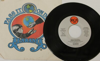 Alabama "Pass It On Down 7" 45 PROMO Single - 1990 RCA - Preowned | eBay