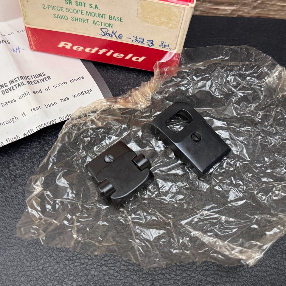 Vintage Redfield 2-Piece Scope Mount Base Sako Short Action SR SDT w ...