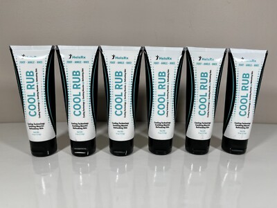 (6) HelsRx Cool Rub Therapy Gel for Calming Callused, Sore Feet, 4 Oz ...
