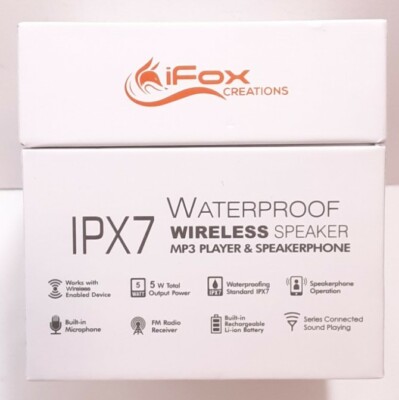 Ifox Creations iF013 Waterproof Wireless Speaker Brand New Sealed Box ...