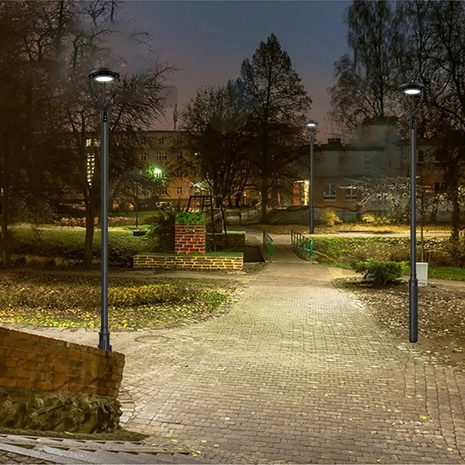 150W LED Pole Light Circular Area Post Top Fixture Outdoor Garden ...