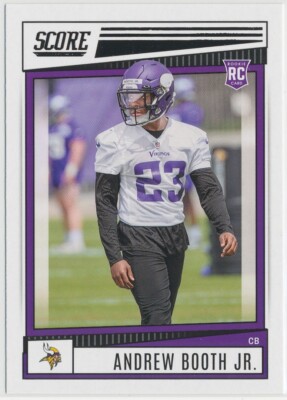 Andrew Booth Jr. - Minnesota Vikings - 2022 Panini Score Football - RC ...