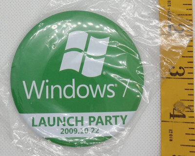 Microsoft Windows 7 Launch Party Pin Badge | eBay