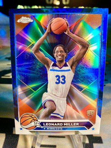 2024 Leonard Miller Topps Chrome Blue Refractor Rookie Card #158 ...