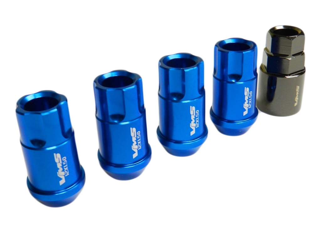BLUE 4PC LOCKING LUG NUTS WITH KEY SUBARU IMPREZA LEGACY BRZ FORESTER ...
