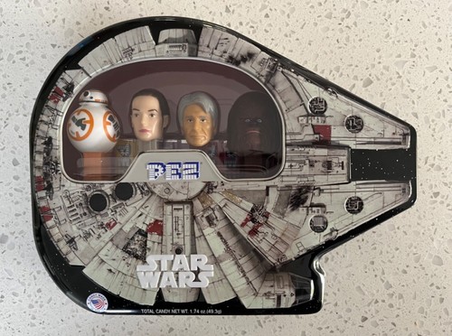 PEZ Star Wars Collectable Gift Tin Millennium Falcon 4 Disp. Solo Chewy ...
