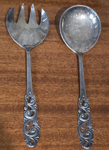 .830 Silver 83 Grams $80 Melt Value Lot of Two 7+ Inch Large Spoons ...