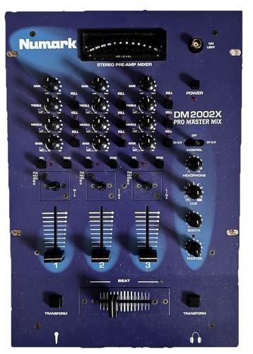 NUMARK DM 2002X Pro Master Mix DJ Mixer 3 Channels Excellent Condition ...