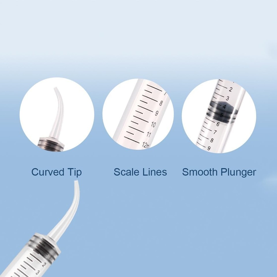 12cc Irrigation Syringes JMU Dental 10PCS Utility Tip Dental Syringe ...