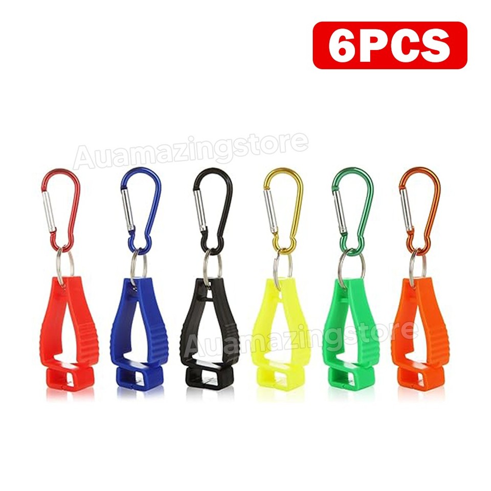 2~10X Glove Clip Clamp Grabber Interlock Carabiner Hook Holder Guard ...