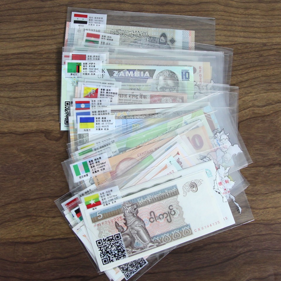 Lots 52 Pcs Different World Banknotes Paper Money Foreign UNC ...