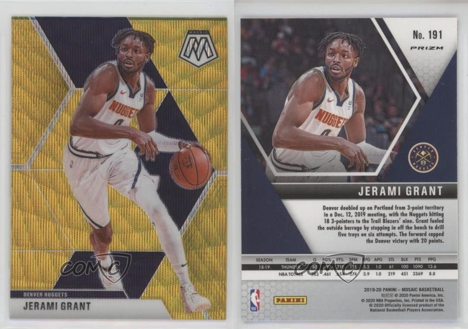 2019-20 Panini Mosaic Tmall Gold Wave Prizm Jerami Grant #191 2vh | eBay