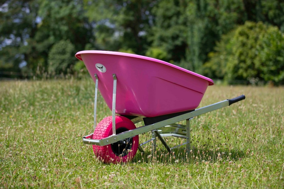 PUNCTURE PROOF OX WHEELBARROW 120L 160L 200L Garden Stable Foam Tyres ...