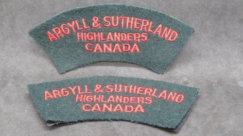 Argyll & Sutherland Highlanders of Canada Post-WWII Embroidered ...