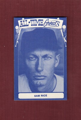 SAM RICE, Senators ~ TCMA All-Time Greats TYPE 4 strip card/NOT ...