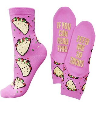 Funny Taco Socks Cinco De Mayo Sock Size 4-12 Novelty Gift If You Can ...