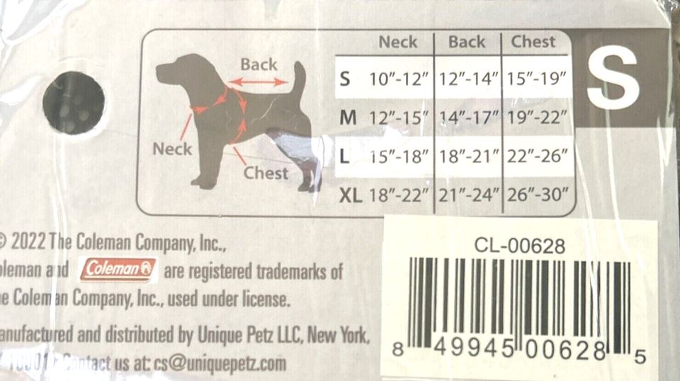 COLEMAN Packable Pet Raincoat for Large Dogs Stuff Sack Included | eBay