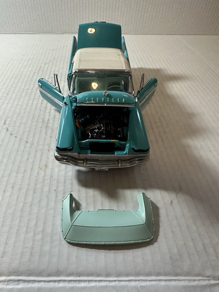 Danbury Mint 1957 Chrysler New Yorker Convertible Turquoise 1/24 No Box ...