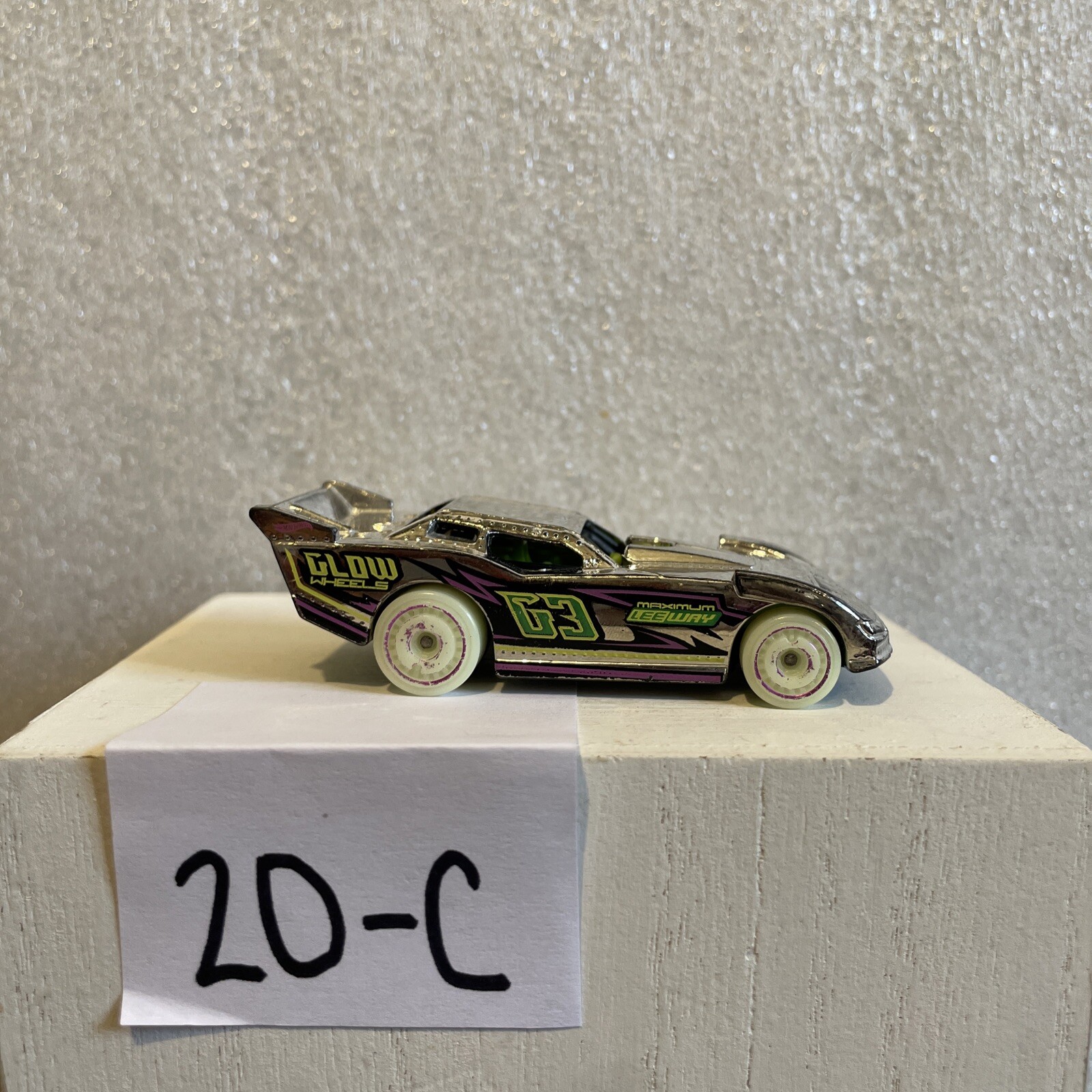 2012 Hot Wheels Maximum Leeway plastic car with glow wheels 1:64 scale ...