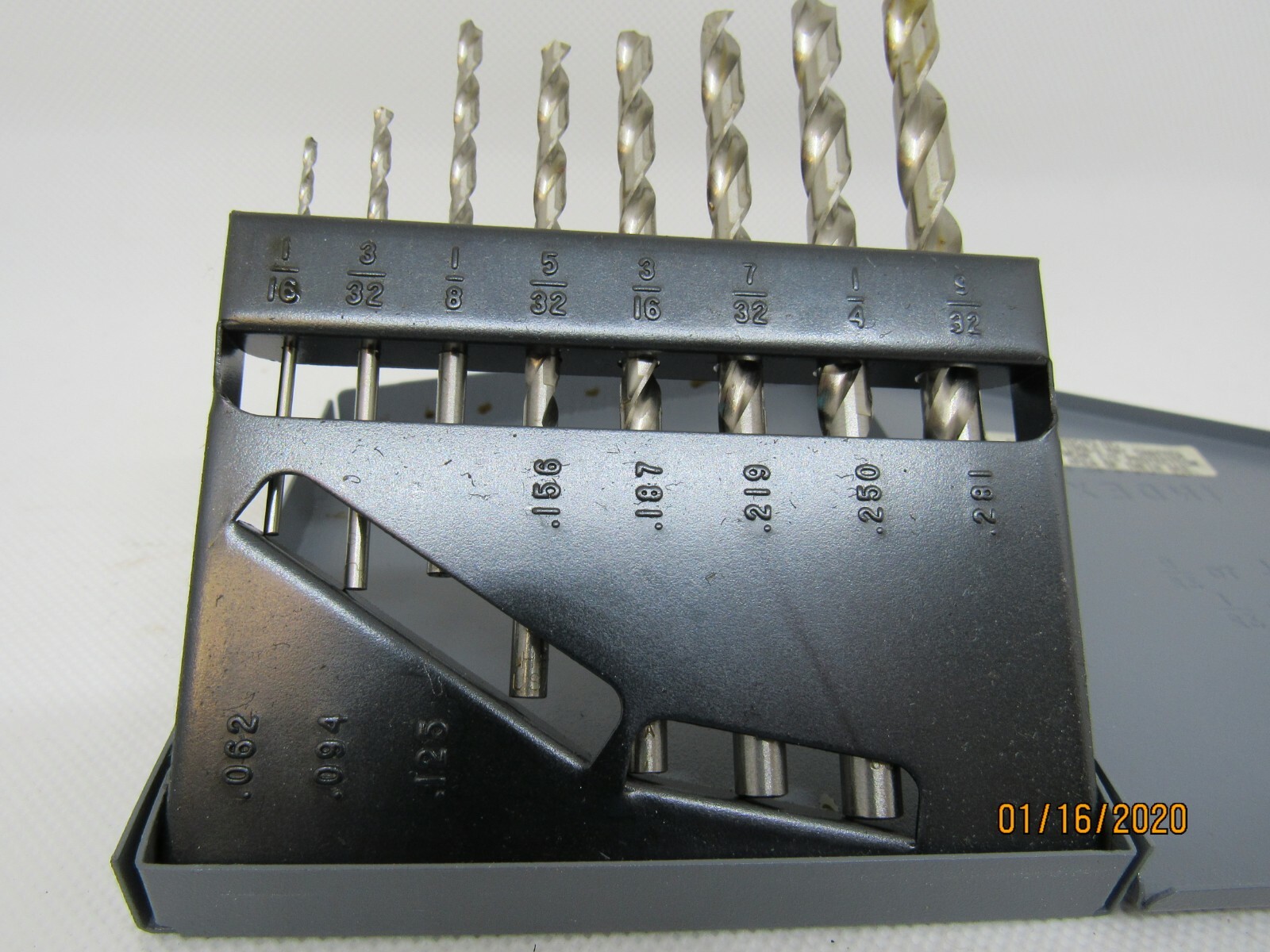 8PC DRILL SET 1/16" TO 9/32" BY 32NDS BY AMERICAN TWIST DRILL (MADE IN ...